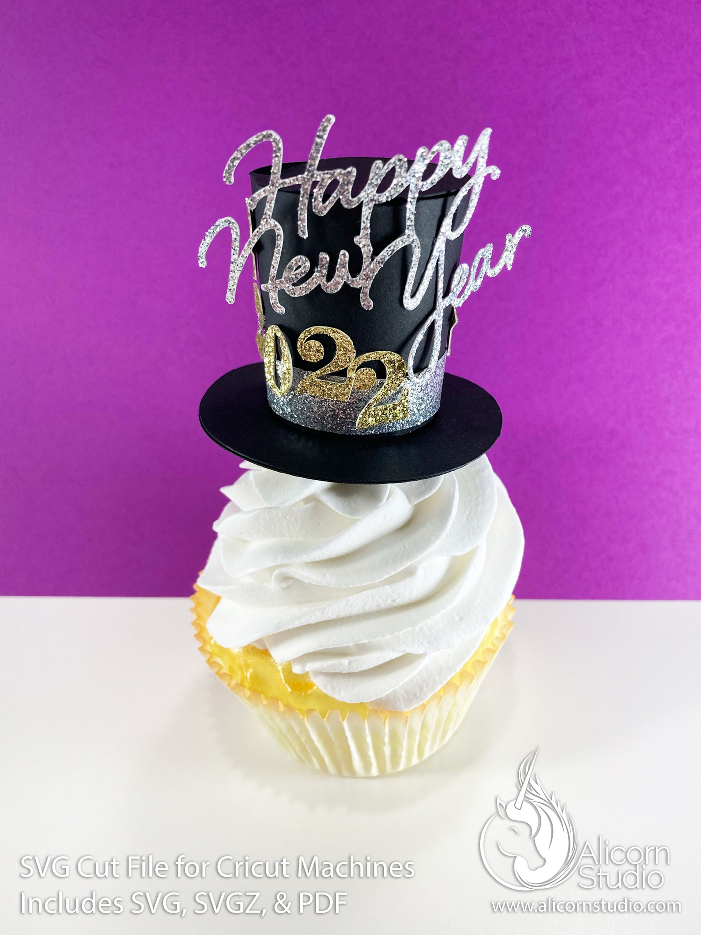 3D Paper New Years Eve Top Hat SVG File Cut File for Cricut | Etsy