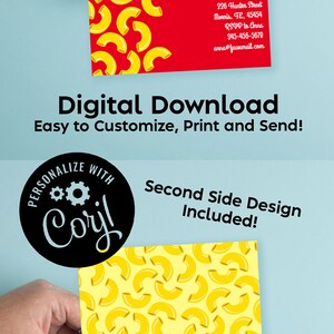 Mac and Cheese Birthday Party Invitation Editable Digital Download Cute ...