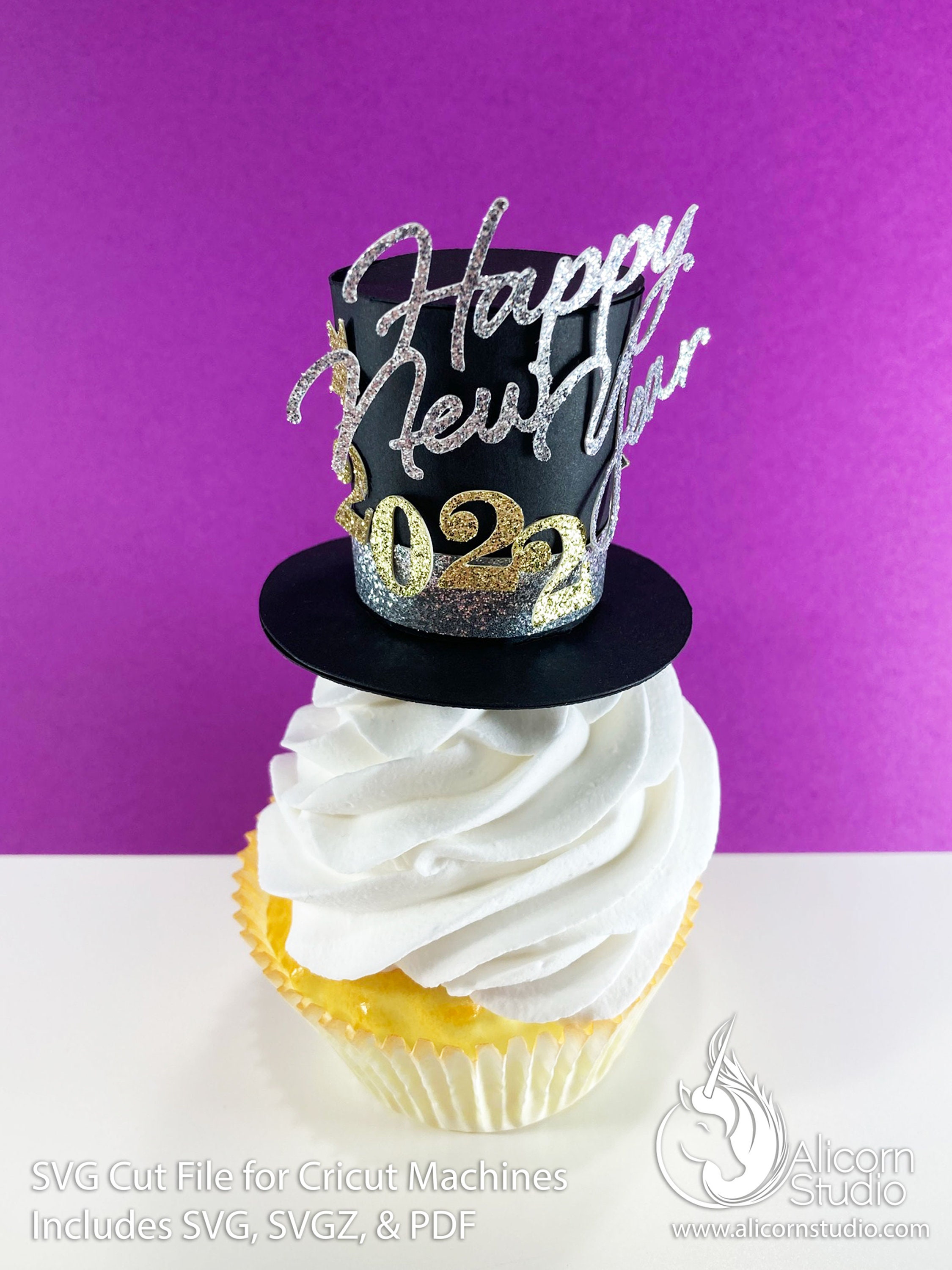 3D Paper New Years Eve Top Hat SVG File Cut File for Cricut | Etsy
