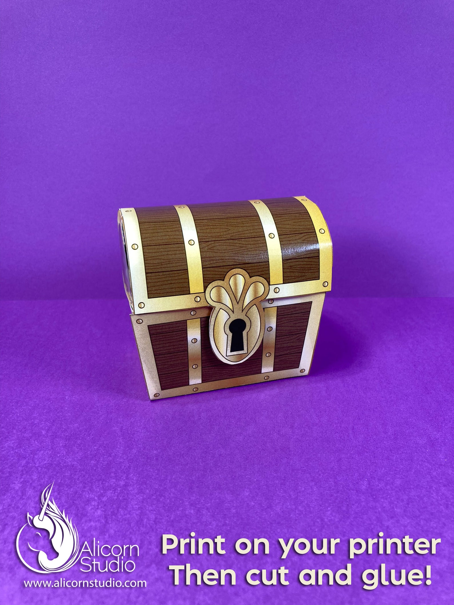 Treasure Chest Favor Box Printable 3D File Pirate Party Decor Birthday ...