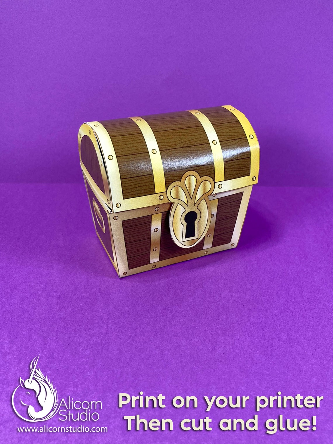 Treasure Chest Favor Box Printable 3D File Pirate Party Decor Birthday ...
