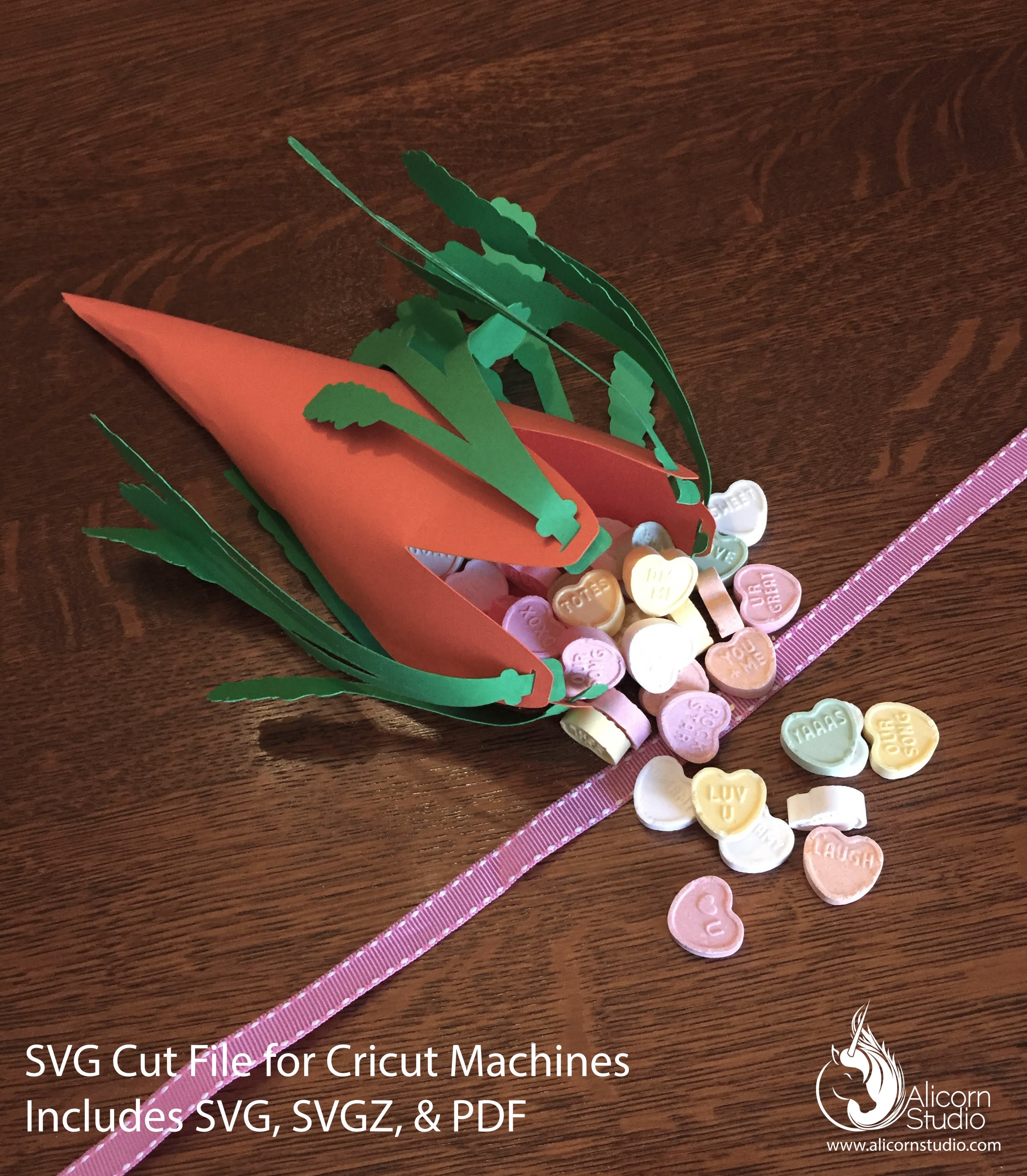 Carrot Favor Box SVG File Cut File for Cricut Kids Easter - Etsy