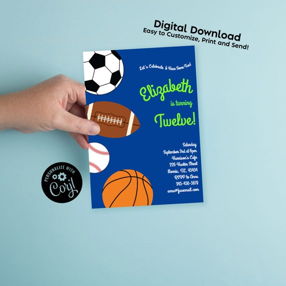 Editable Sports Invitation Cricket Invitations & Invitation Templates