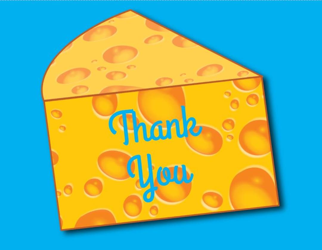 Cheese Thank You Card, Editable Kids Note (digital Download) - Etsy