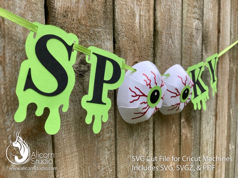 Halloween Cricut SVG 3D Paper Creepy Eye Ball and Slime Drip - Etsy
