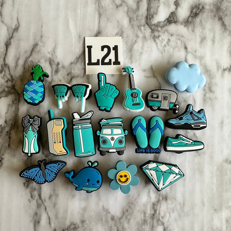 Teal Crocs Charms - Etsy
