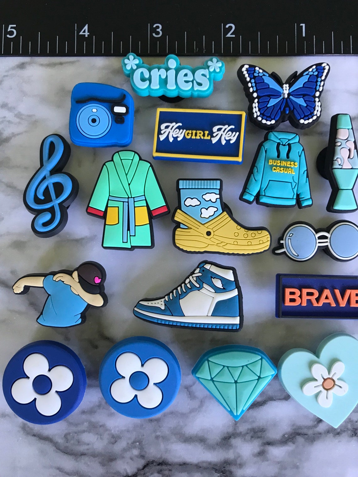 New Blue Popular Croc Compatible Shoe Charms Blue Shoe Charms - Etsy