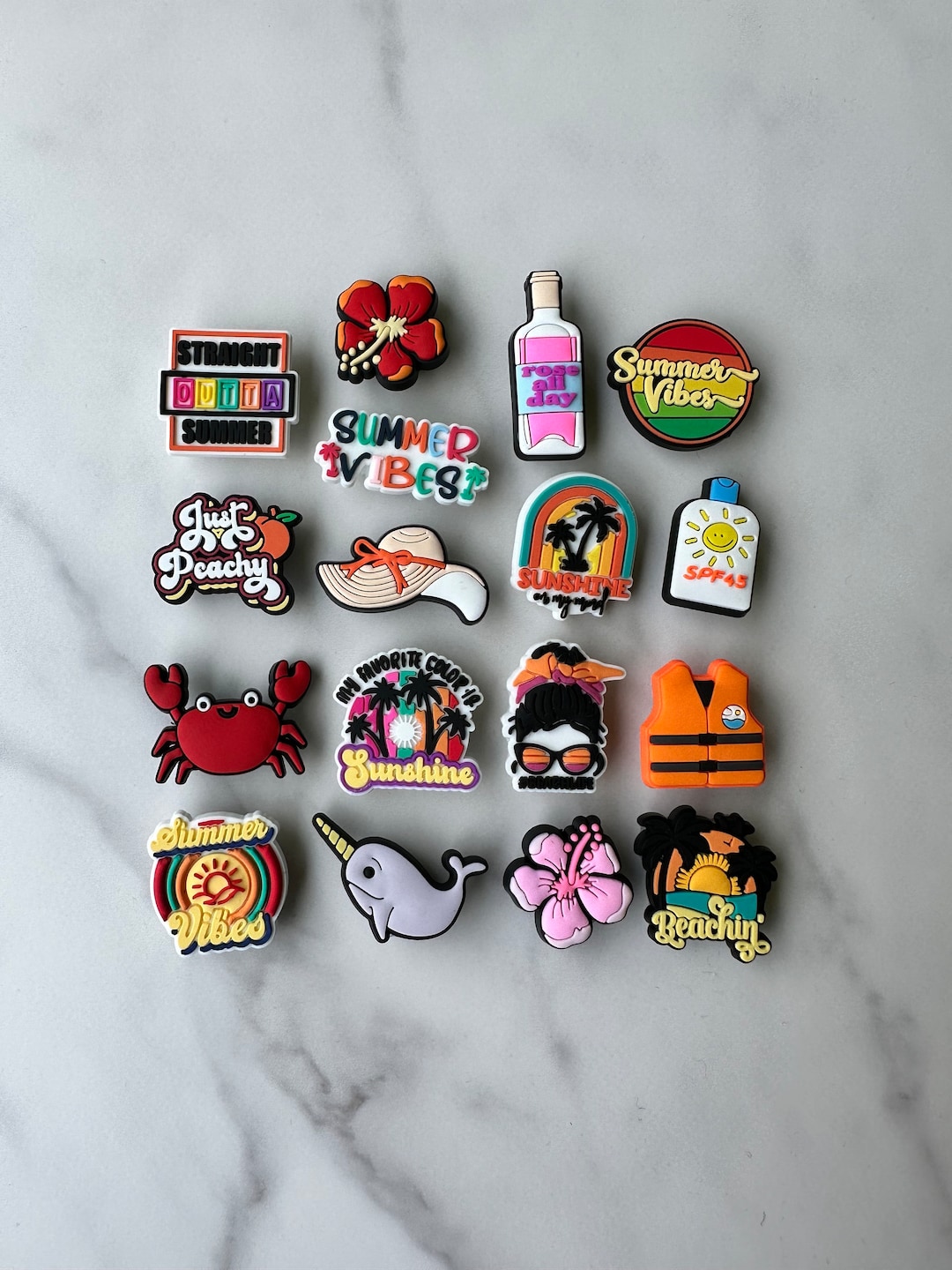 New Trending Summer and Beach Themed Shoe Charms for Your Crocs, Beach ...
