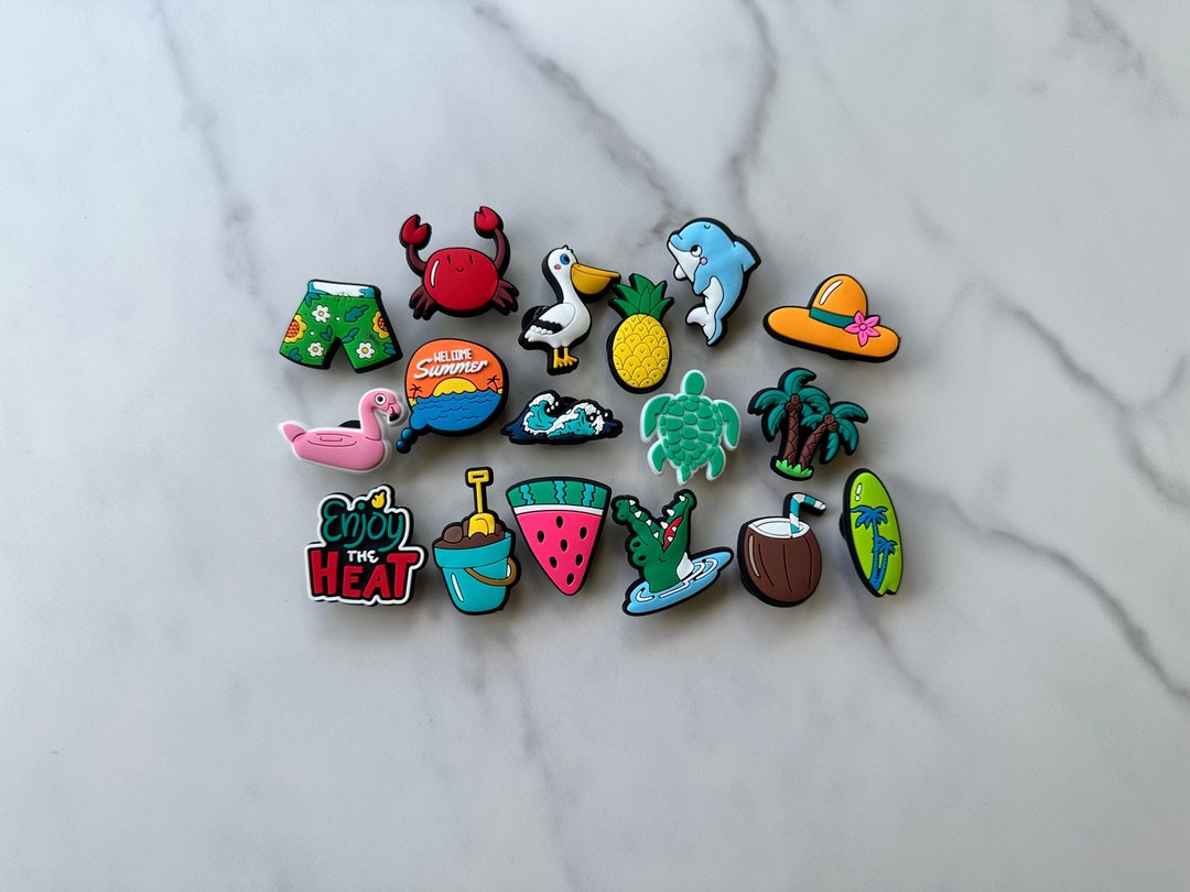 New Trending Summer and Beach Themed Shoe Charms for Your Crocs, Beach ...