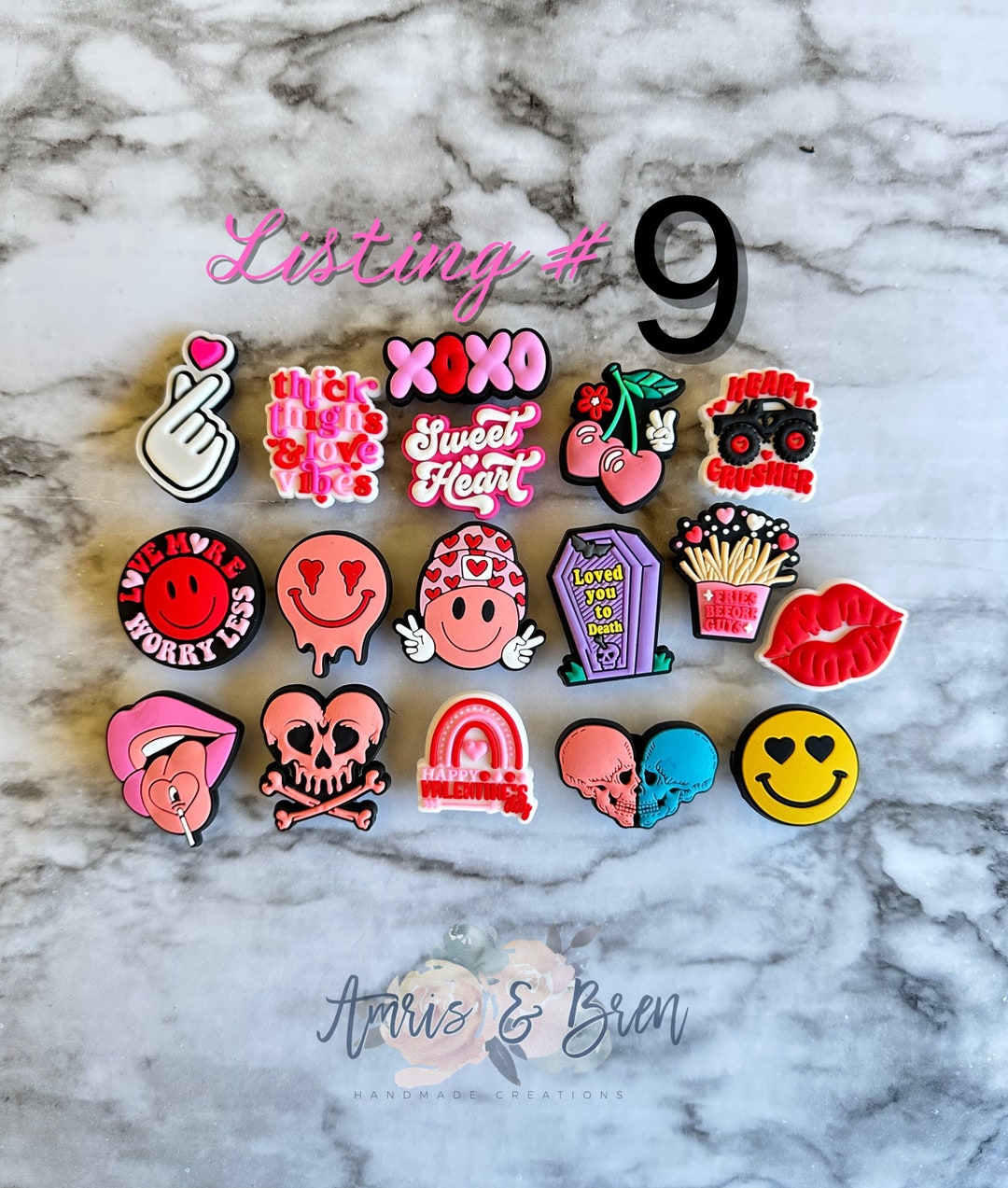 Croc Compatible Heart Shoe Charms, Love Themed Charms for Your Crocs ...