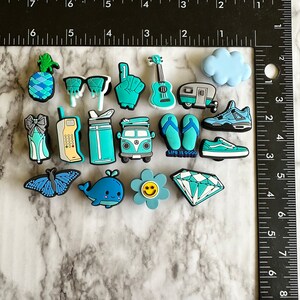 Blue Shoe Charms, Blue Themed Charms for Crocs, Diamond Charms for ...