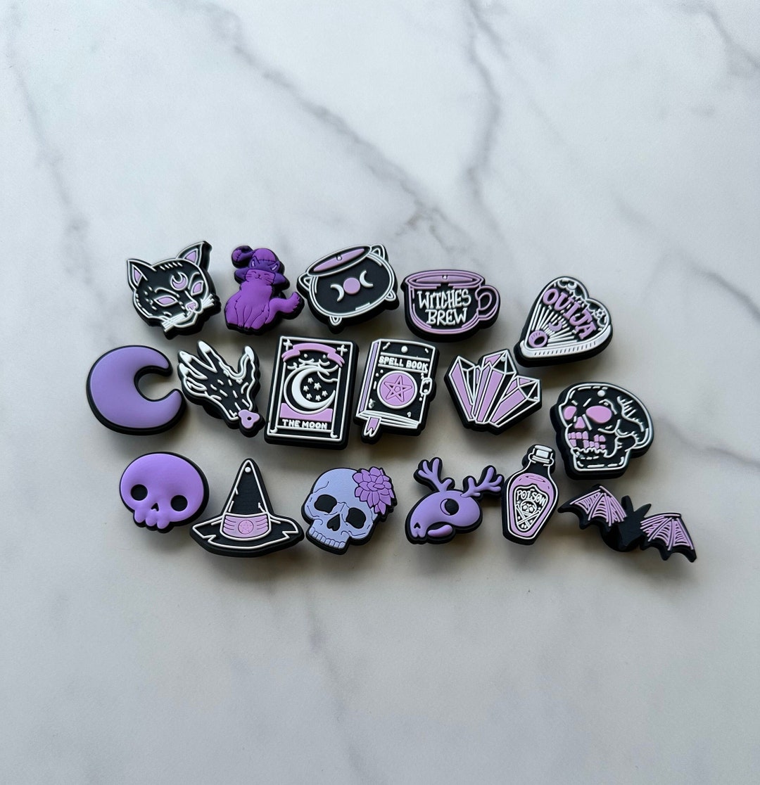 Witch Themed Croc Compatible Shoe Charms, Trending Magic Clog Charms ...