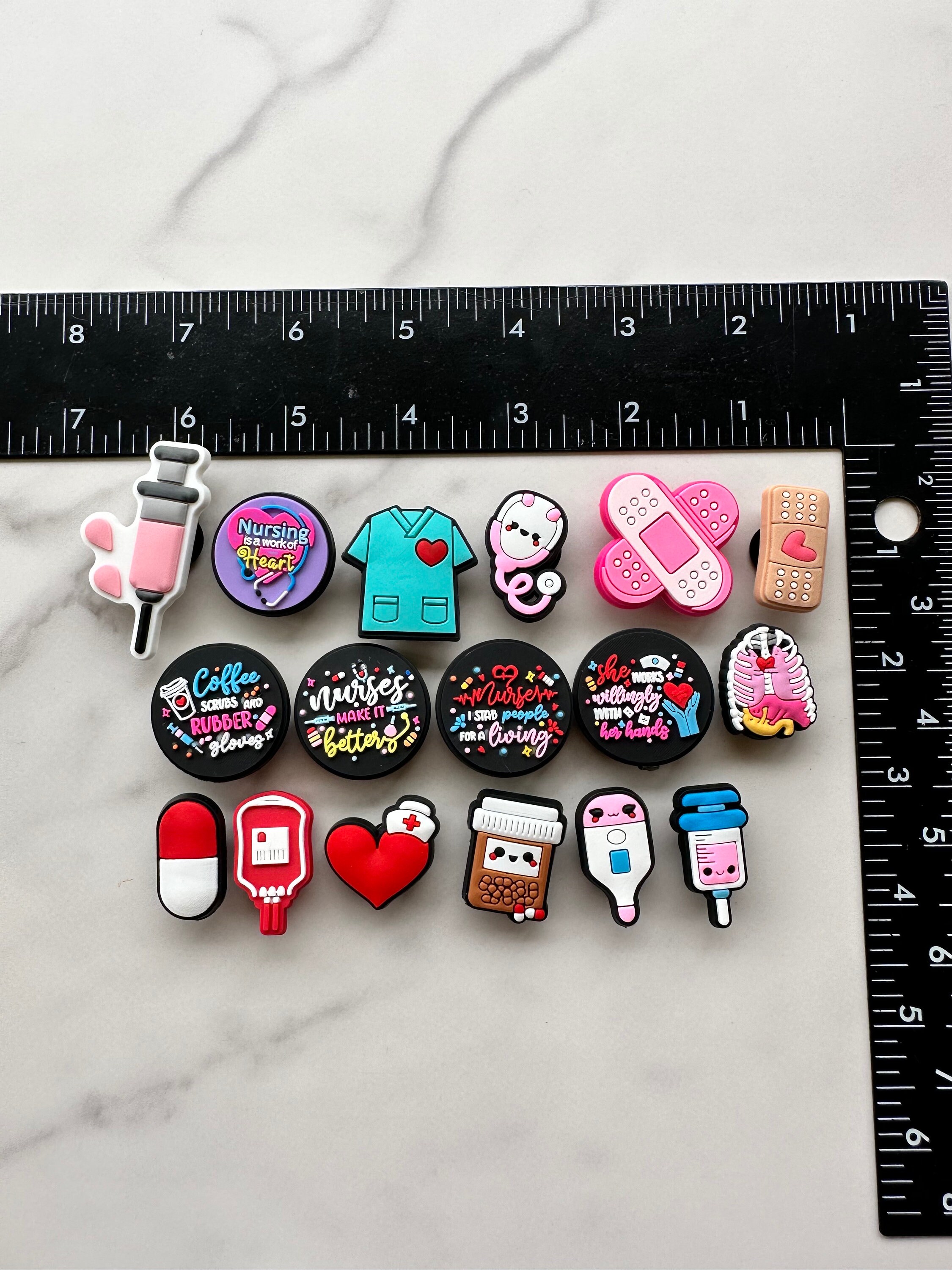 Croc Compatible Nurse Charms, Medical Field Charms for Crocs, Scrub ...