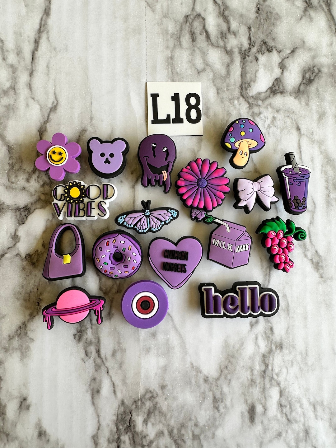 Purple Shoe Charms for Your Crocs, Croc Compatible Shoe Charms, Evil ...