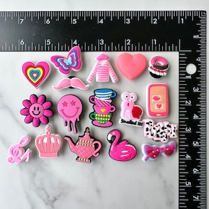 Cute Pink Shoe Charms for Your Crocs, Croc Compatible Shoe Charms, Evil ...