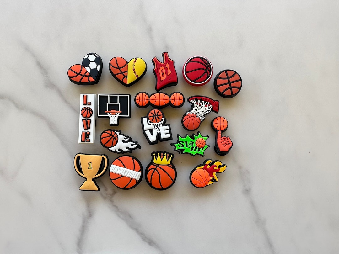 New Charms for Crocs, Basketball Themed Shoe Charms, Basketball Lover ...