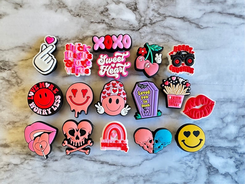 Croc Compatible Heart Shoe Charms Love Themed Charms for Your - Etsy