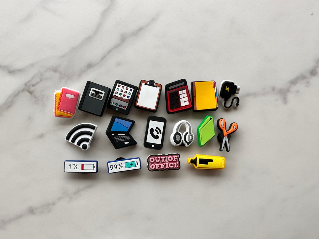 Office Supply Shoe Charms, Croc Compatible Electronics Charms, Popular ...