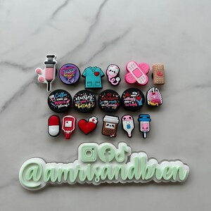 Croc Compatible Nurse Charms, Medical Field Charms for Crocs, Scrub ...