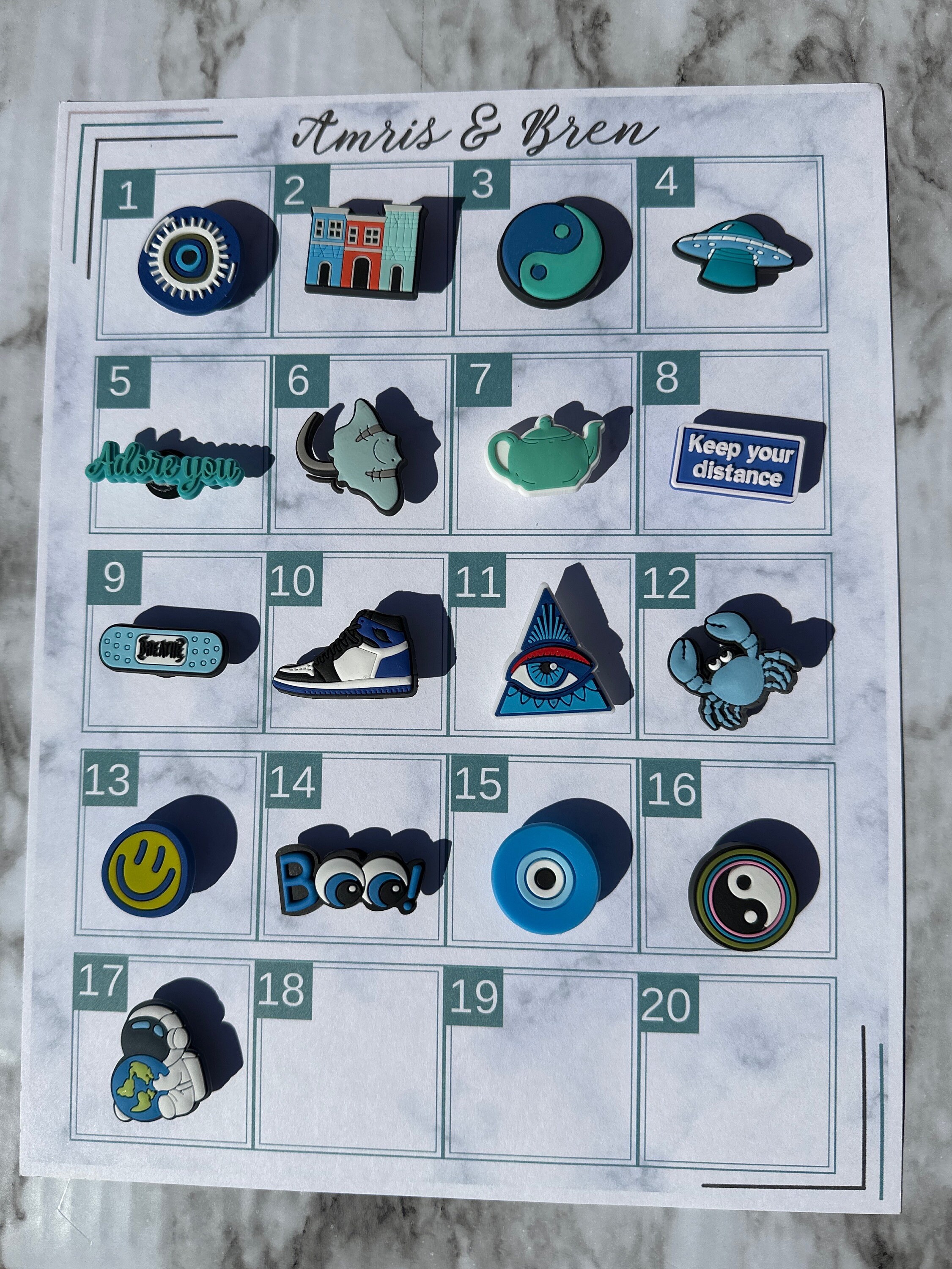 Blue Shoe Charms Blue Themed Charms for Crocs Smiley Face - Etsy