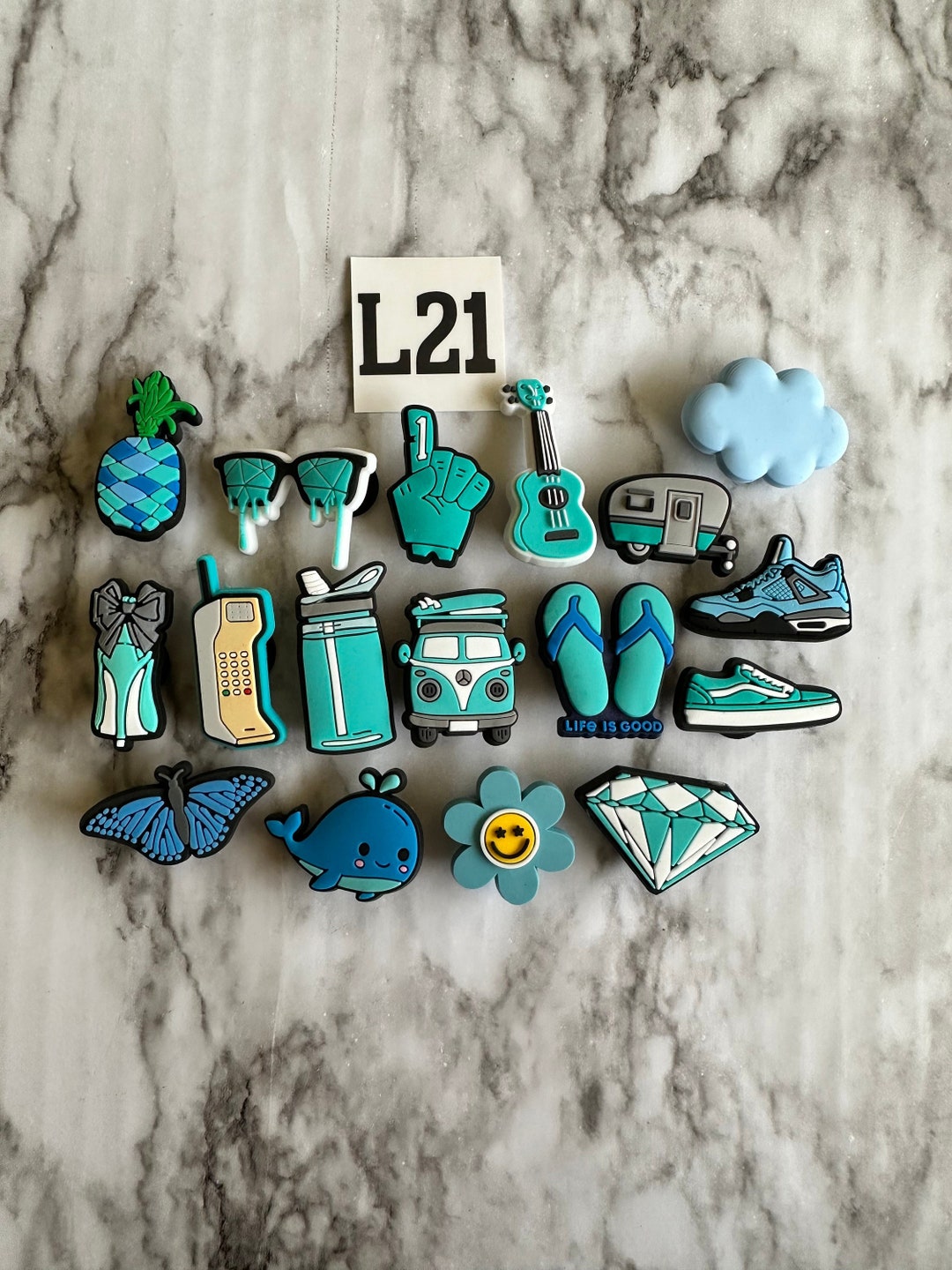 Blue Shoe Charms, Blue Themed Charms for Crocs, Diamond Charms for ...