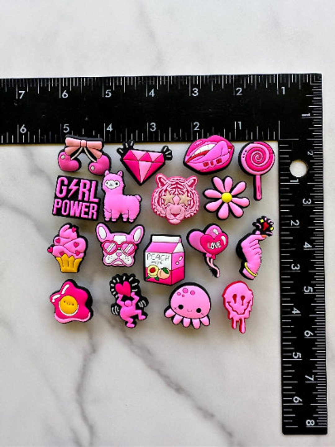 Brand New Pink Croc Compatible Shoe Charms, Girly Shoe Charms, Cute ...