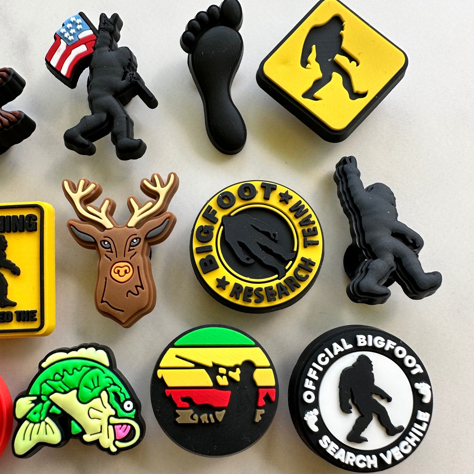 Hunting Themed Croc Compatible Shoe Charms, Charms for Crocs, Bigfoot ...