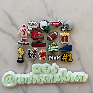 Football Themed Shoe Charms for Your Crocs, Croc Compatible Charms, Mvp ...