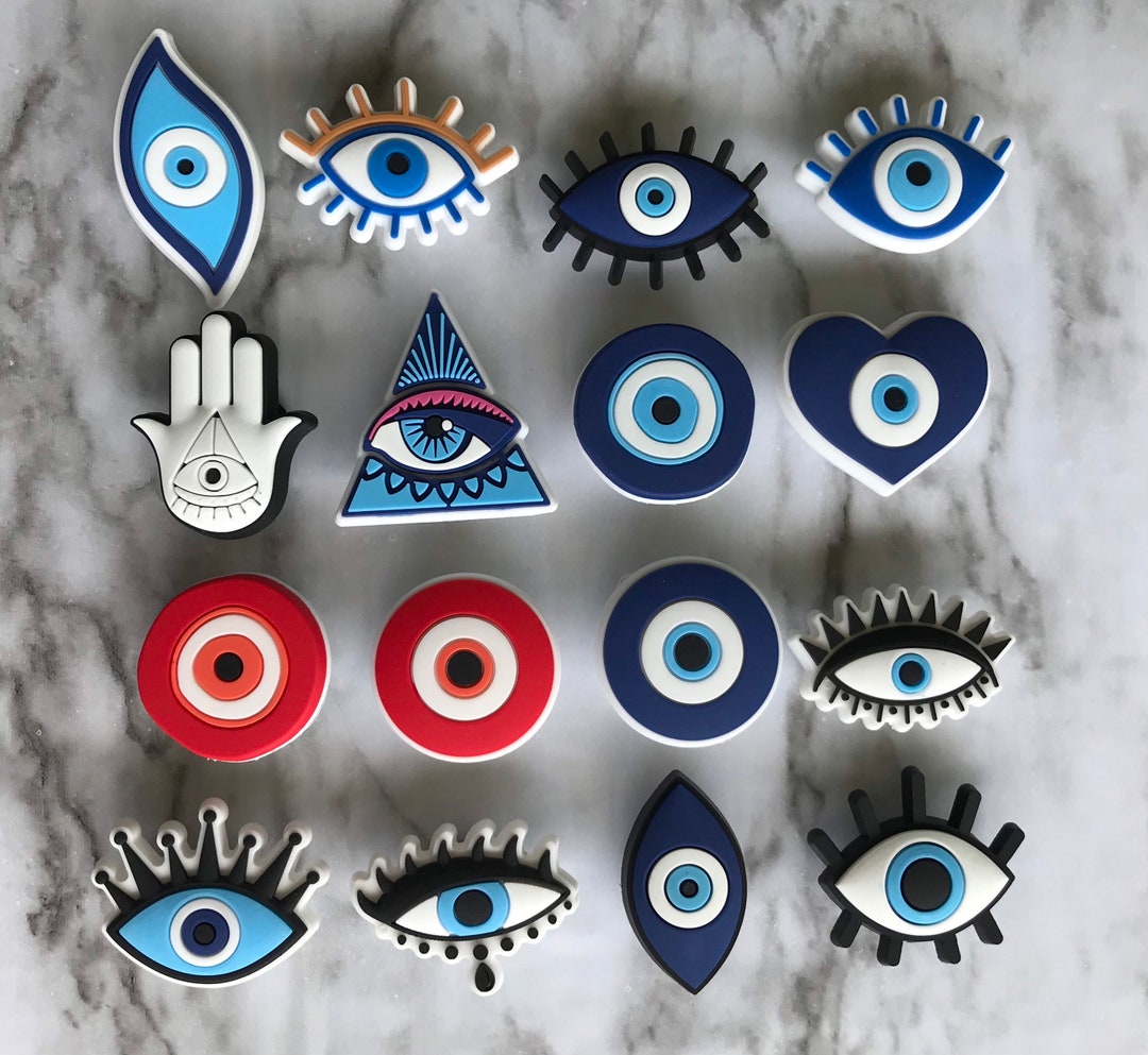 New Popular Evil Eye Protection Charms for Your Crocs, Clog Compatible ...