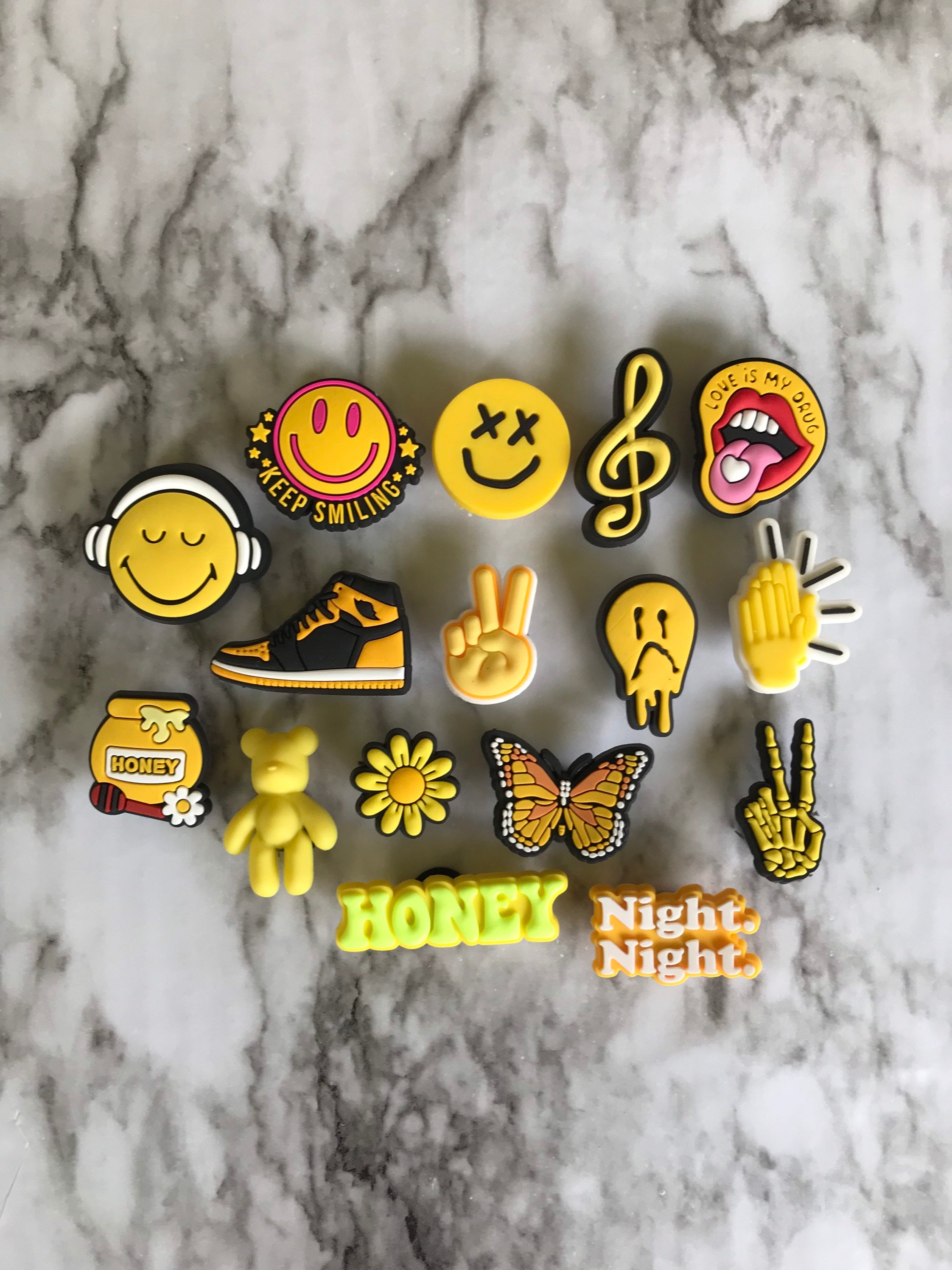 New Popular Yellow Smiley Face Shoe Charms for Your Crocs - Etsy