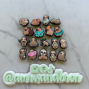 Cute Sloth Croc Compatible Shoe Charms, Capybara Shoe Charms for Your ...