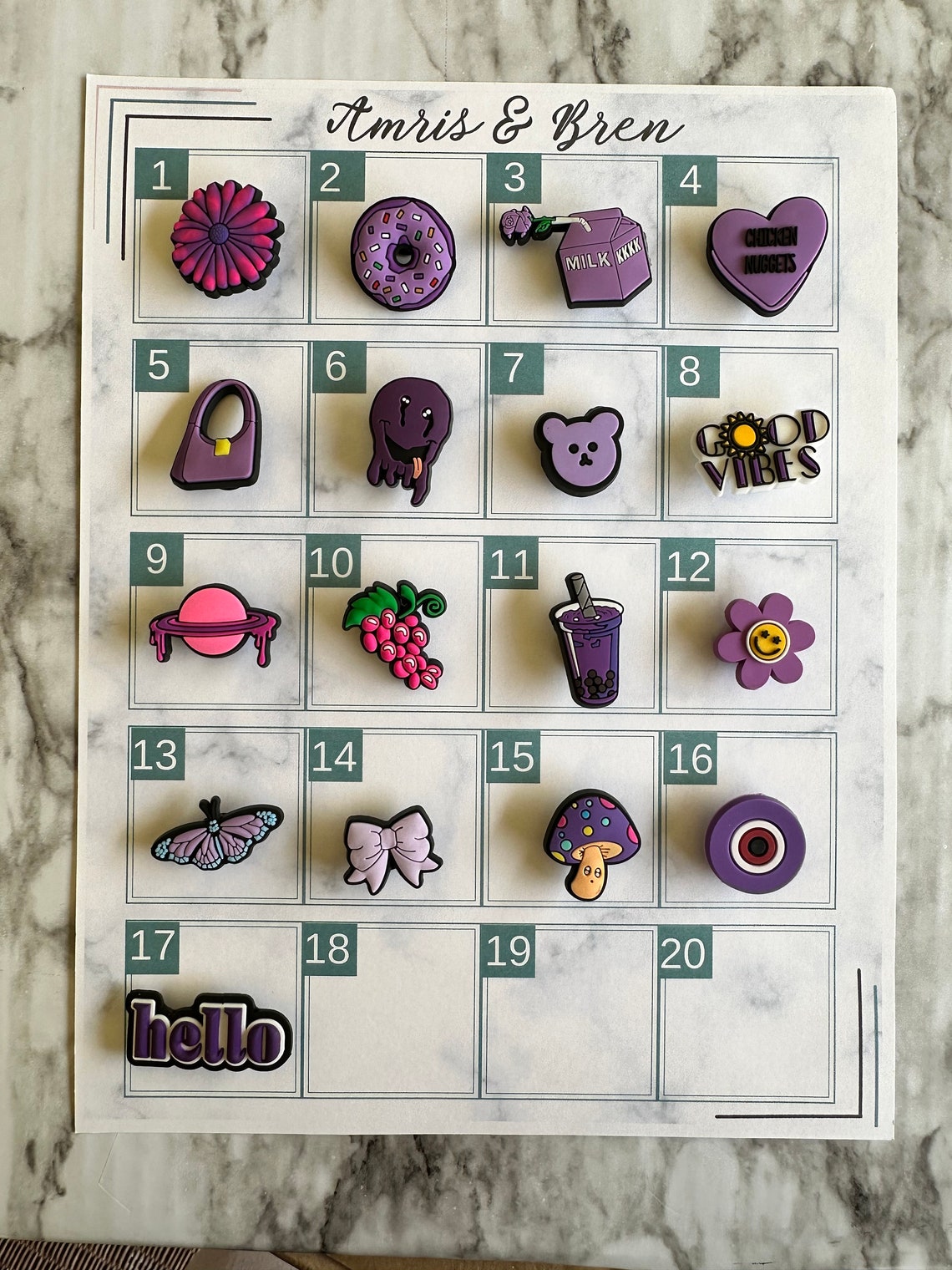 Purple Shoe Charms for Your Crocs, Croc Compatible Shoe Charms, Evil ...