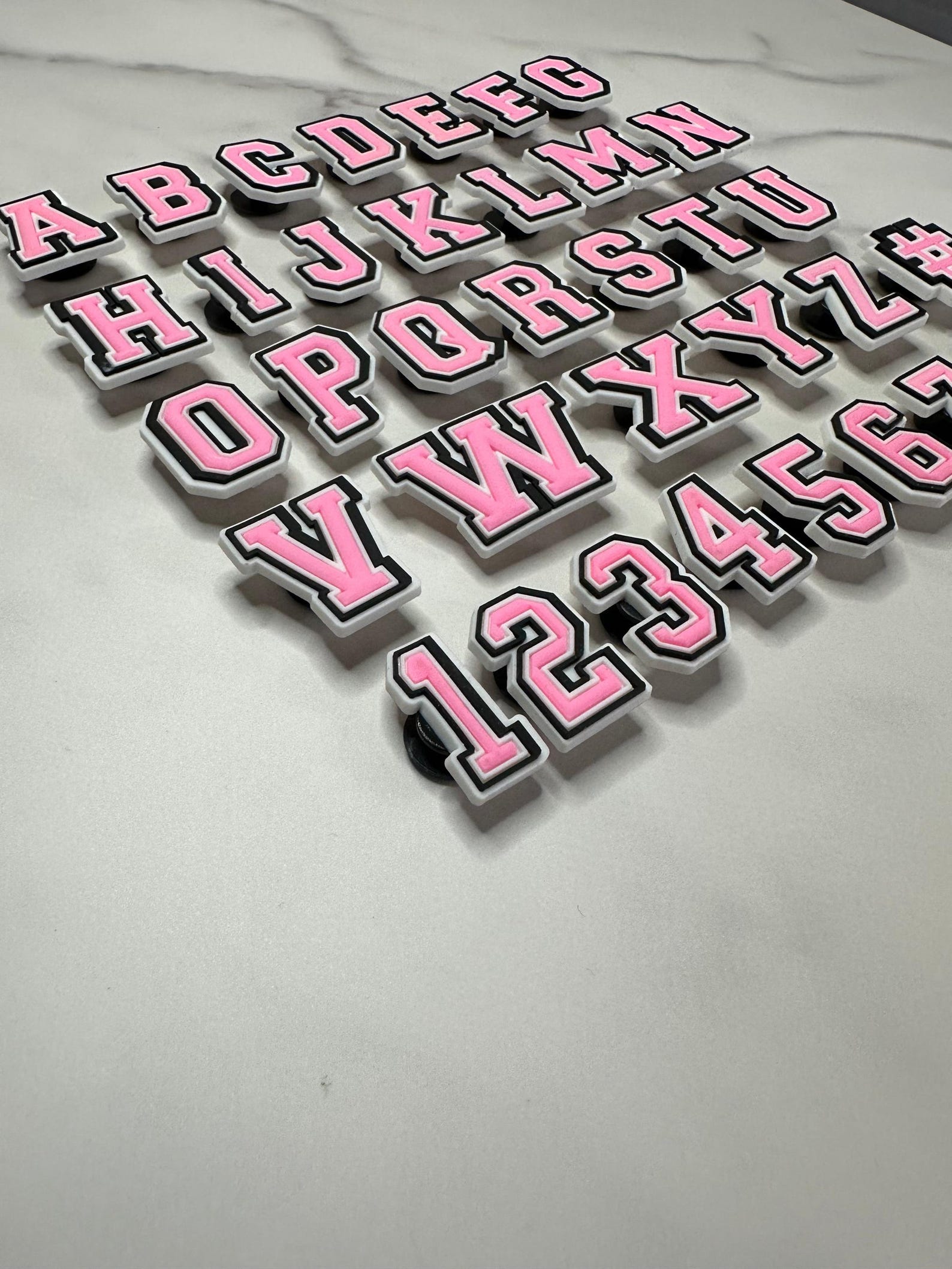 Pink Letters and Numbers for Crocs, Croc Compatible Letter Charms - Etsy