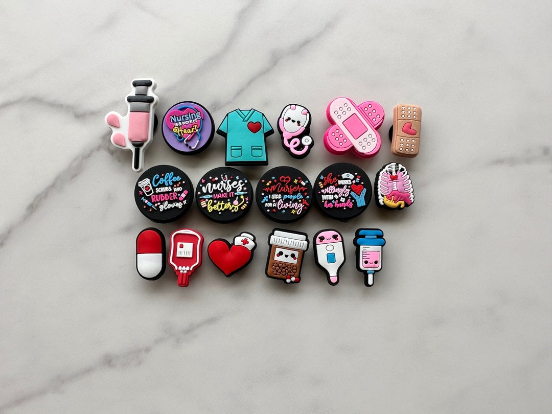 Croc Compatible Nurse Charms, Medical Field Charms for Crocs, Scrub ...