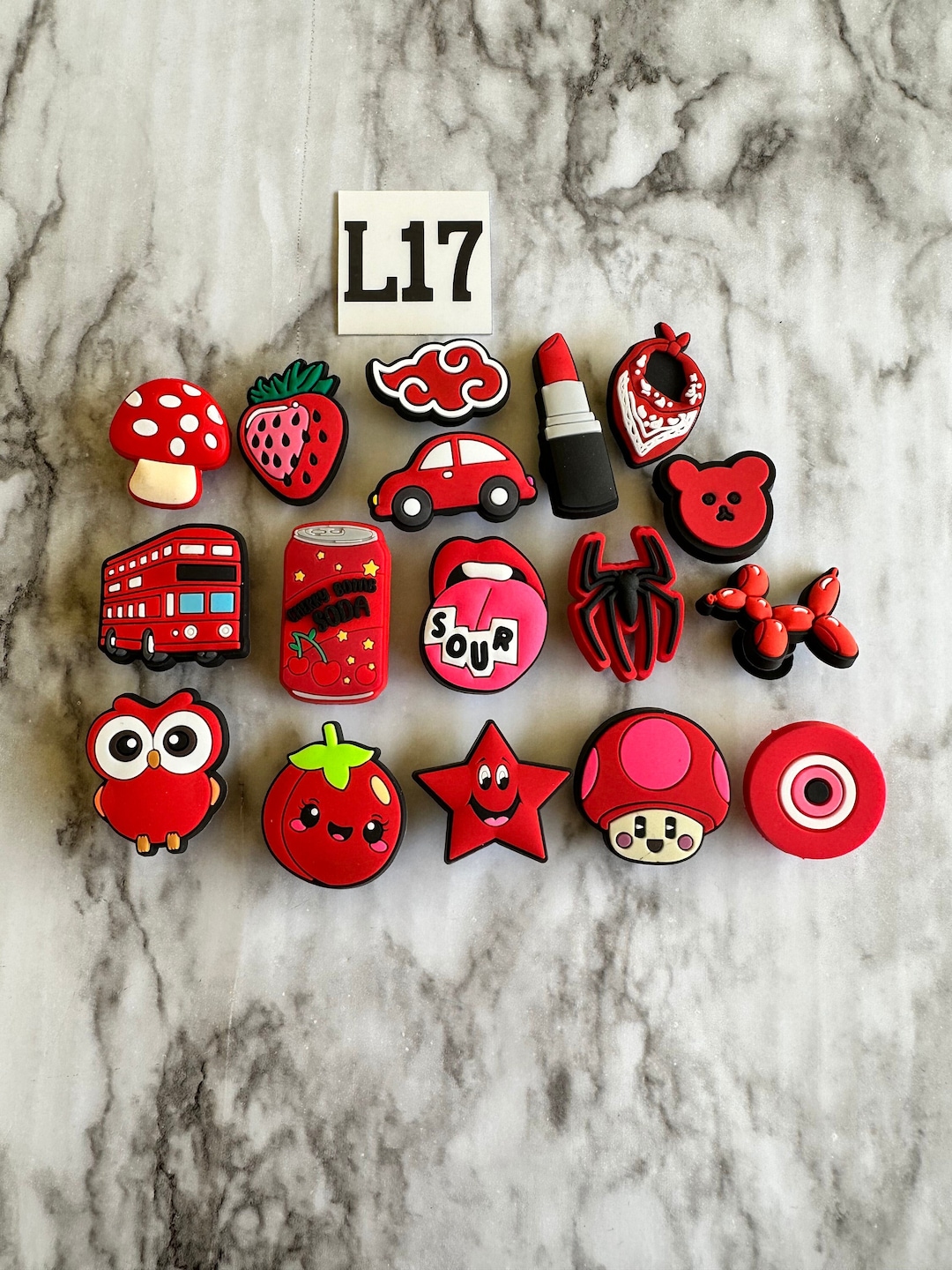 Red Shoe Charms, Croc Compatible Charms, Pvc Shoe Charms, Plastic ...