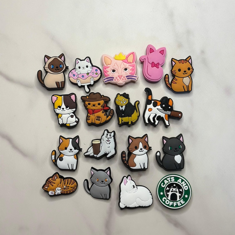 Cute Cat Croc Charms - Etsy