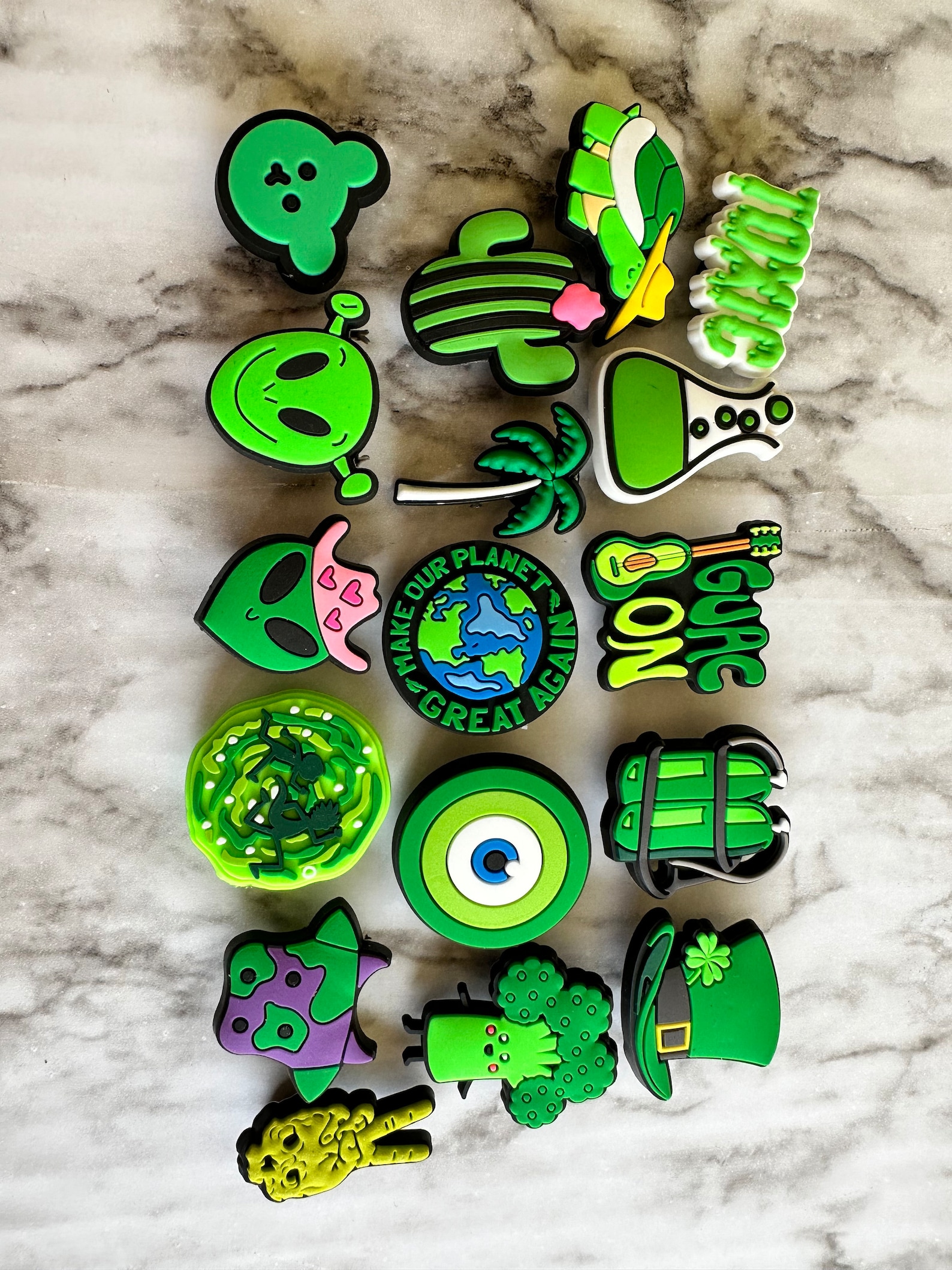 Green Shoe Charms, Croc Compatible Shoe Charms, Green Charms, Irish ...