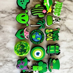 Green Shoe Charms, Croc Compatible Shoe Charms, Green Charms, Irish ...