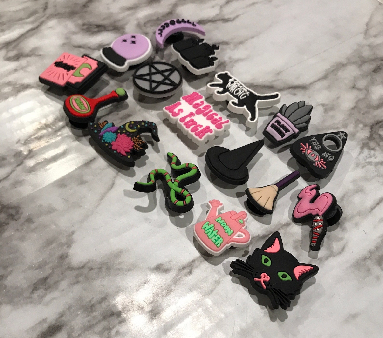 Witch Themed Croc Compatible Shoe Charms Trending Magic Clog - Etsy