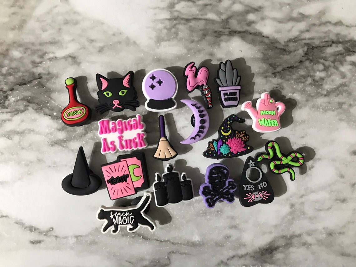 Witch Themed Croc Compatible Shoe Charms Trending Magic Clog - Etsy