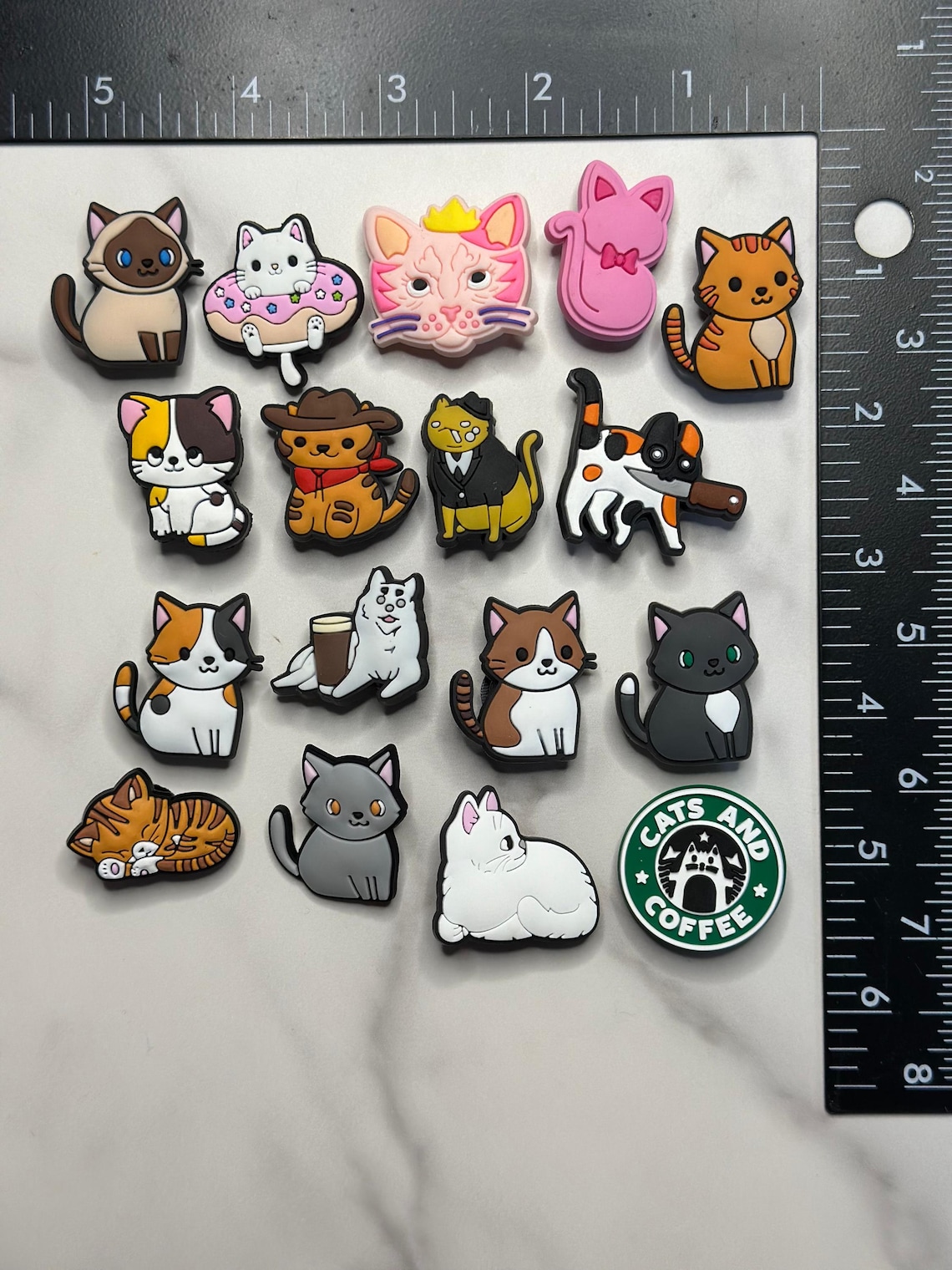 Cat Shoe Charms for Crocs, Croc Compatible Shoe Charms, Cowboy Kitty ...