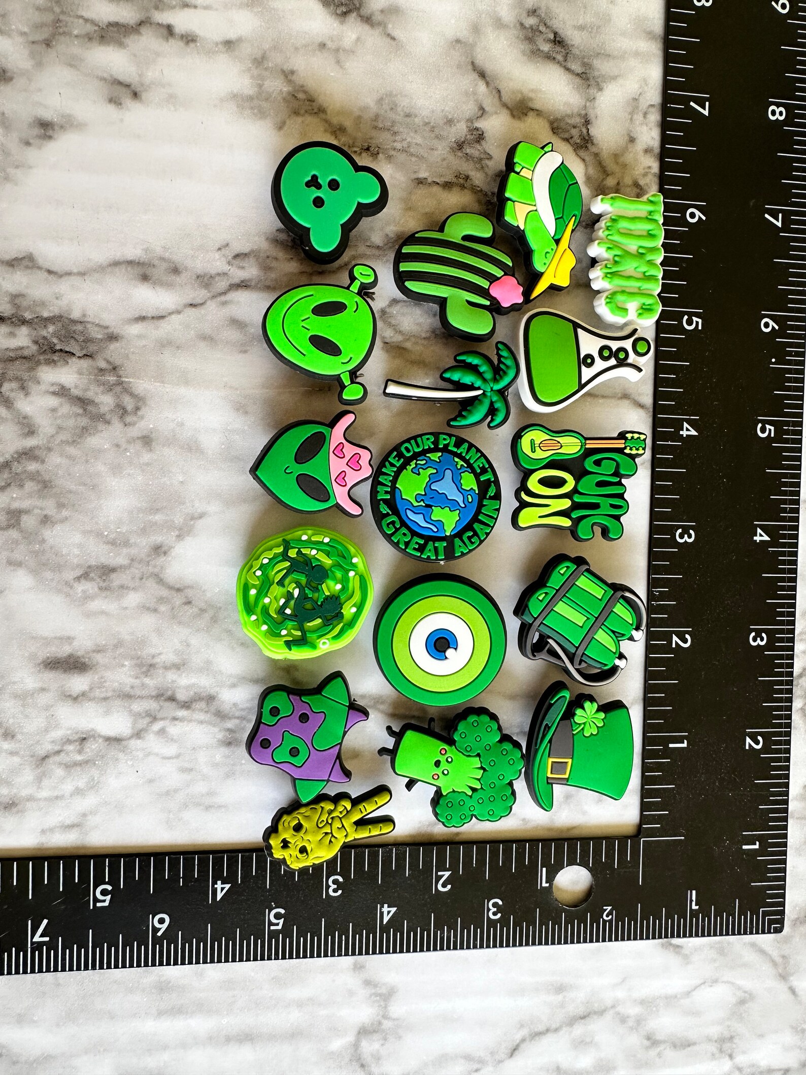 Green Shoe Charms, Croc Compatible Shoe Charms, Green Charms, Irish ...
