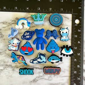 New Blue Croc Compatible Charms, Popular Blue Charms, Charms for Crocs ...
