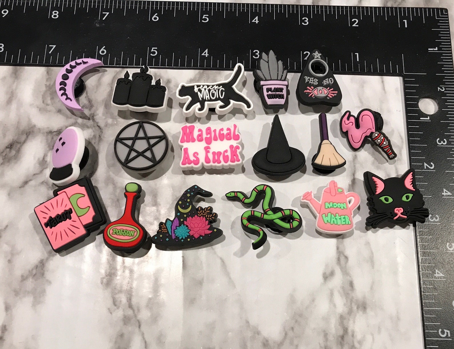 Witch Themed Croc Compatible Shoe Charms Trending Magic Clog - Etsy