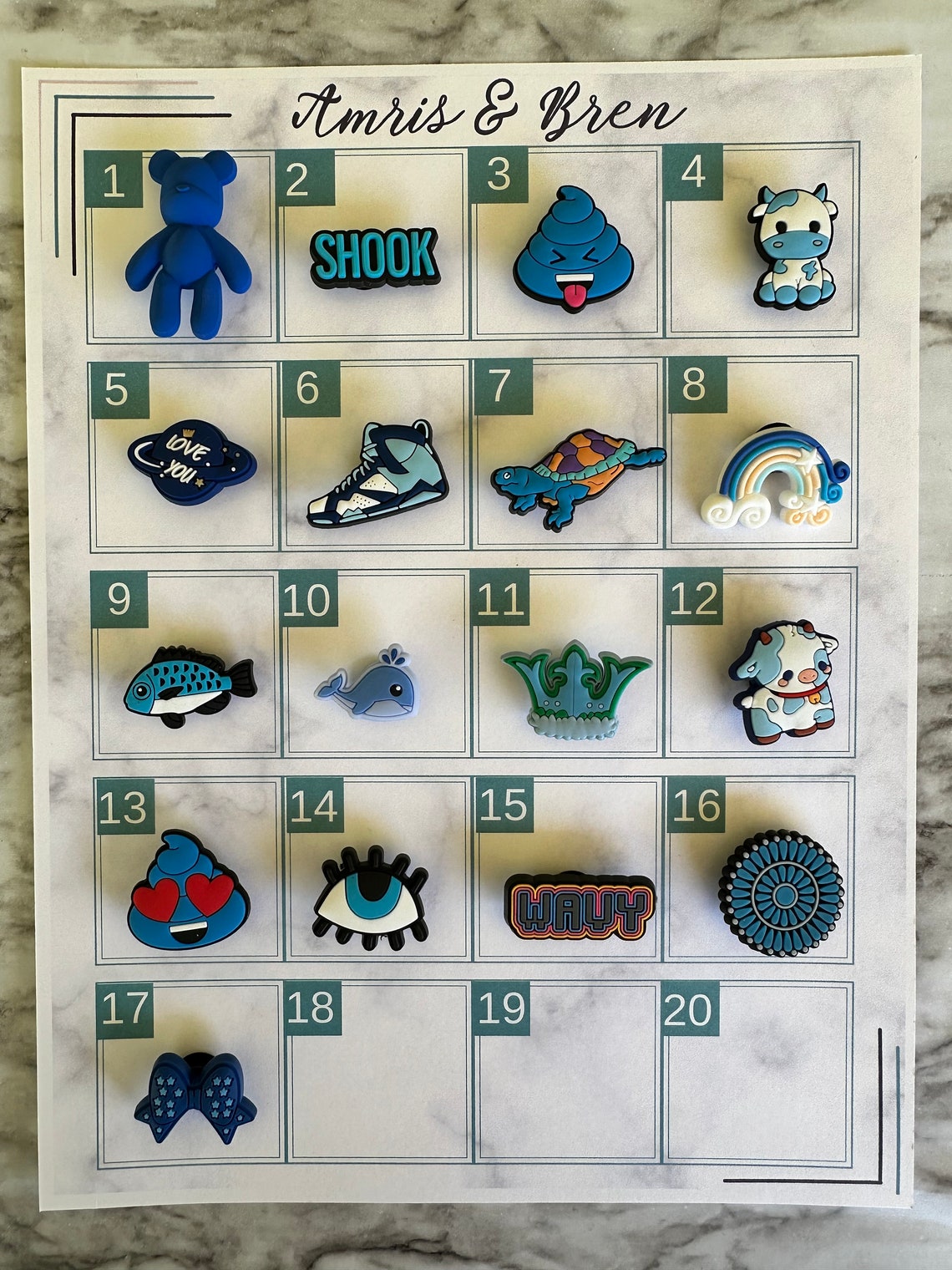 New Blue Croc Compatible Charms Popular Blue Charms Charms - Etsy