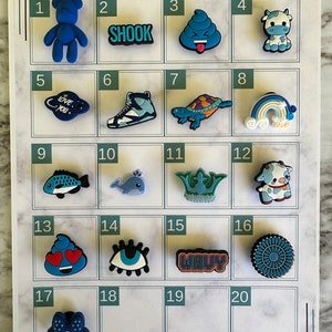 New Blue Croc Compatible Charms, Popular Blue Charms, Charms for Crocs ...