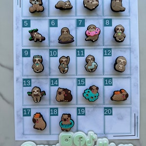 Cute Sloth Croc Compatible Shoe Charms, Capybara Shoe Charms for Your ...