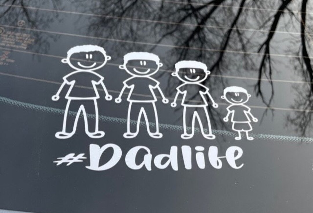 Personalized Stick Figure Decal Car Decal Family Members Stick Figures ...