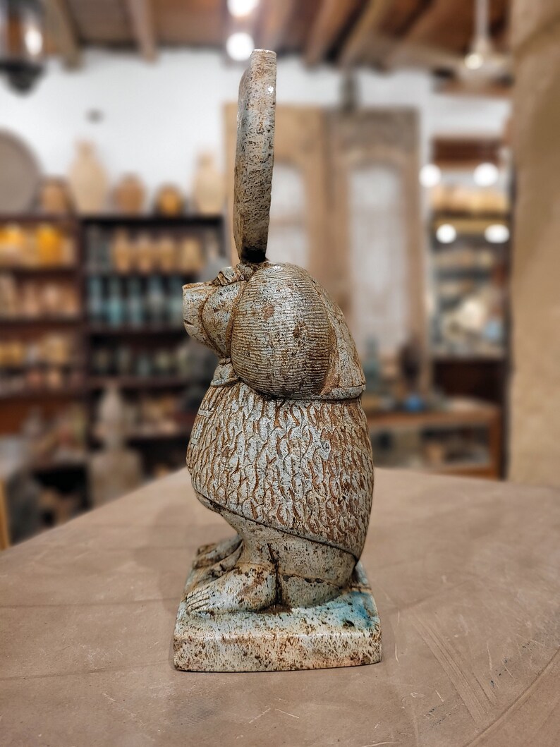 Hand-carved Thoth Egyptian God Baboon Statue With Moon Disk - Etsy