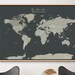 Extra Large World Map Push Pin | Minimalist Personalized Modern Map ...